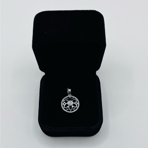 Jewelry | 9k White Gold 20 Ct Natural Diamond Round Pendant | Poshmark